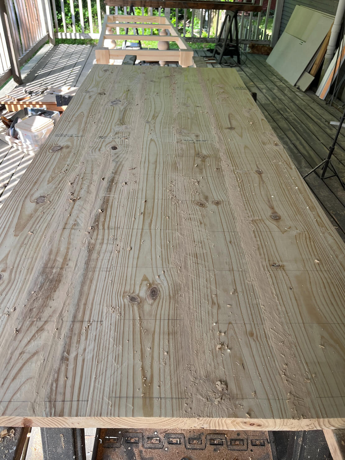 DIY Modern Turned Leg Dining Table - Renee Renovates