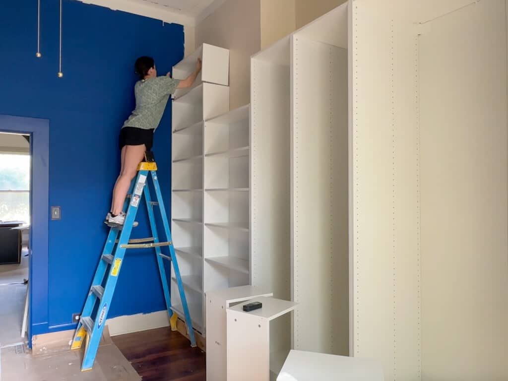 DIY Floor to Ceiling Wall of IKEA Built-Ins — Including Costs! - Renee ...